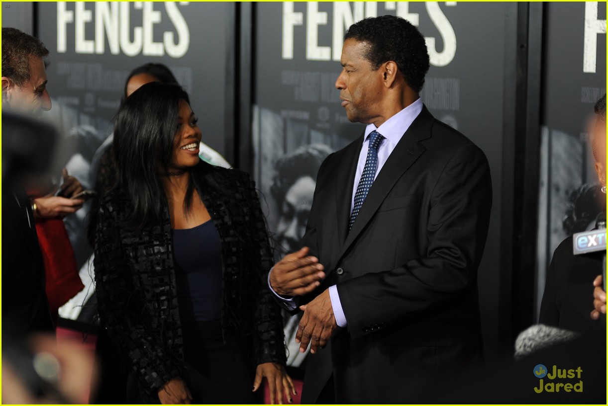 Gabby Douglas Meets Denzel Washington at 'Fences' NYC Premiere | Photo ...