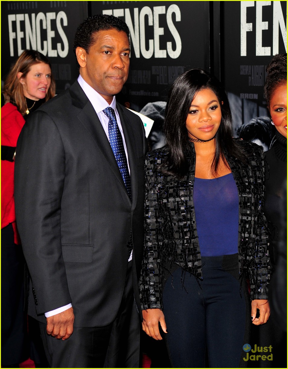 Gabby Douglas Meets Denzel Washington at 'Fences' NYC Premiere | Photo ...
