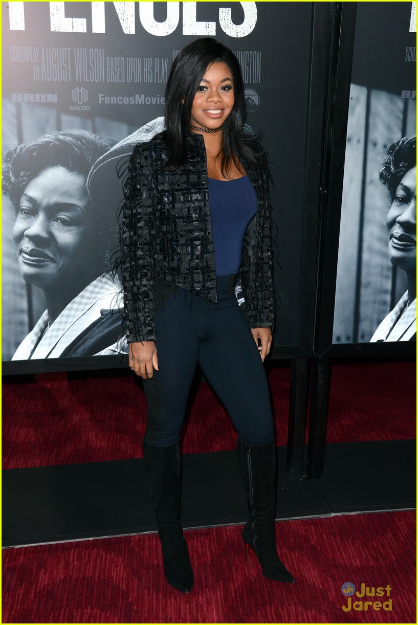 Gabby Douglas Meets Denzel Washington at 'Fences' NYC Premiere | Photo ...