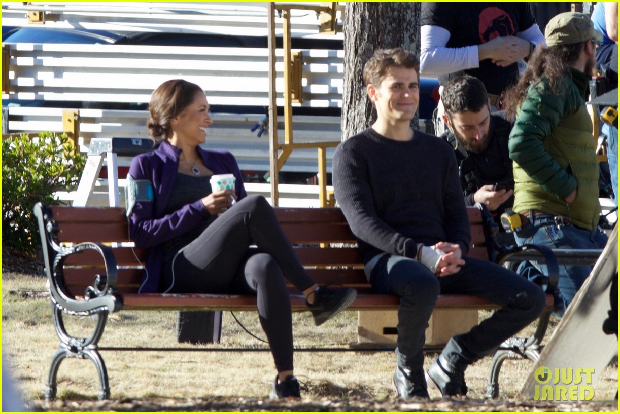 Full Sized Photo of paul wesley kat graham continue filming vampire ...