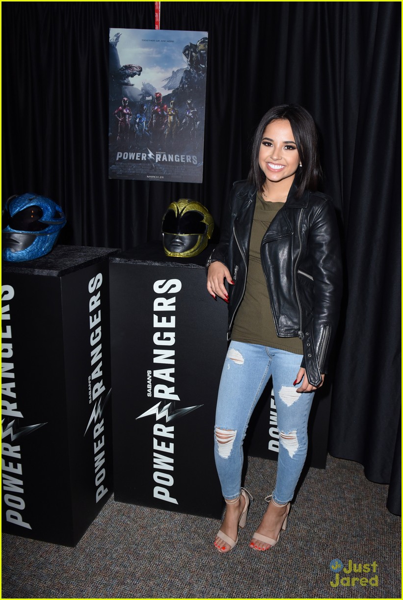 Becky G Casually Shows Up to an Event Wearing Her Power Rangers Helmet ...