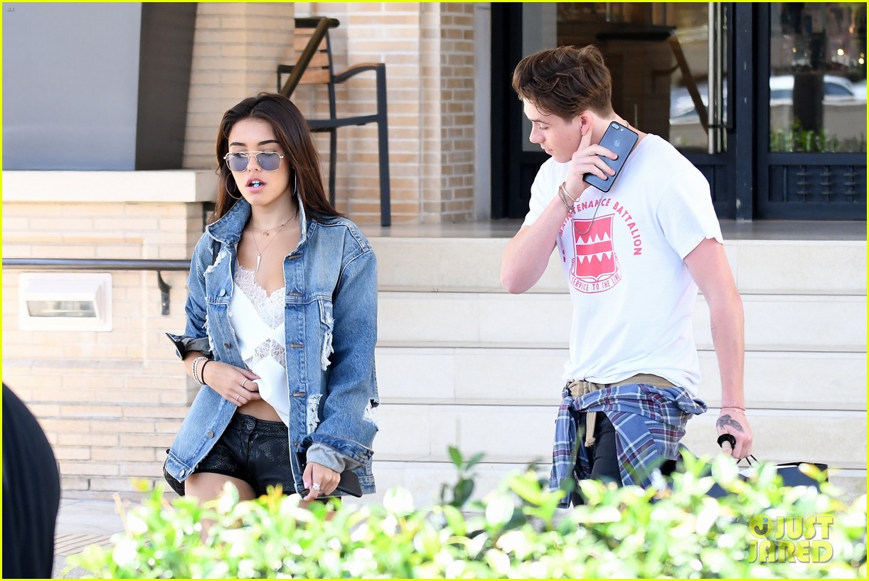 Full Sized Photo of brooklyn beckham shops with madison beer after ...
