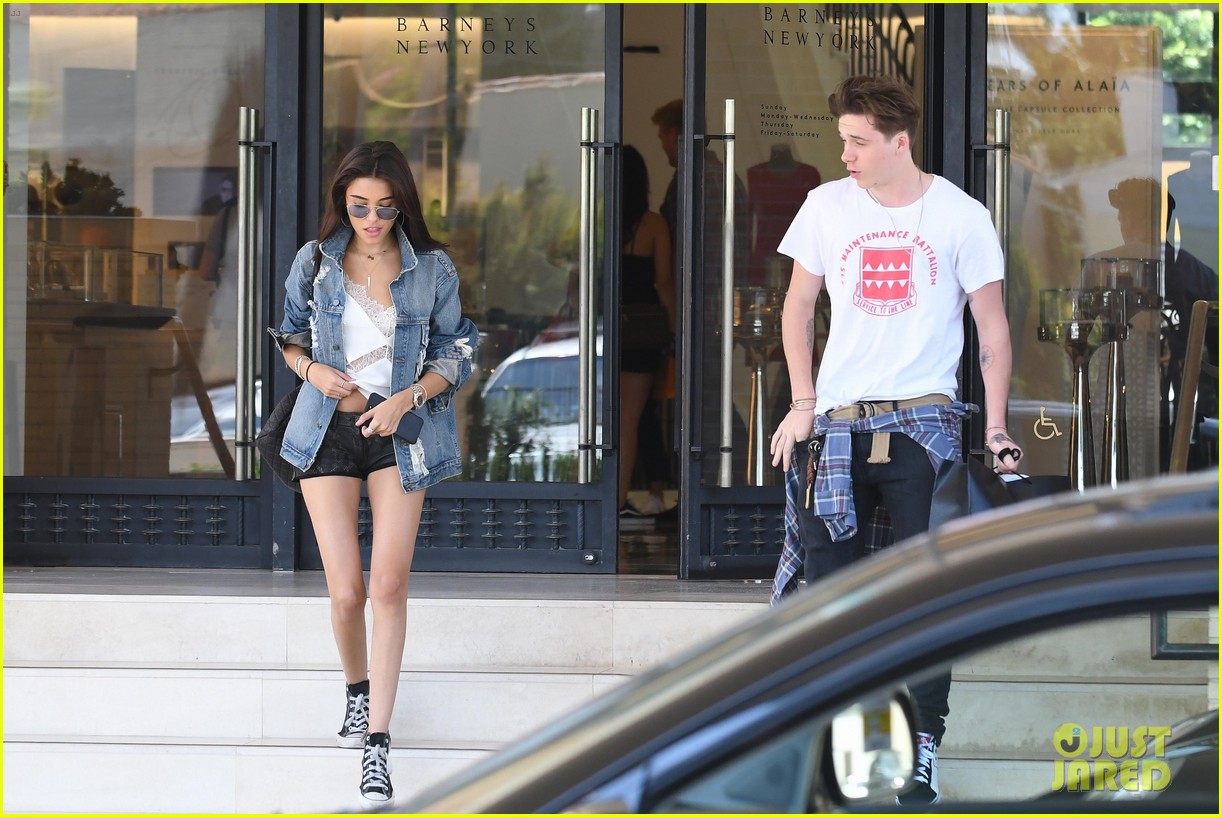 Full Sized Photo of brooklyn beckham shops with madison beer after ...