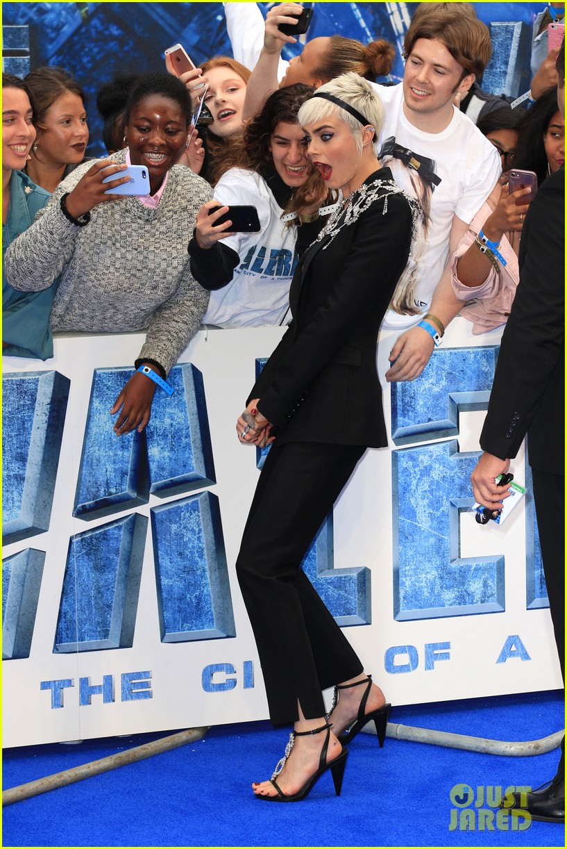 Cara Delevingne Looks Fierce in a Suit at 'Valerian' European Premiere ...