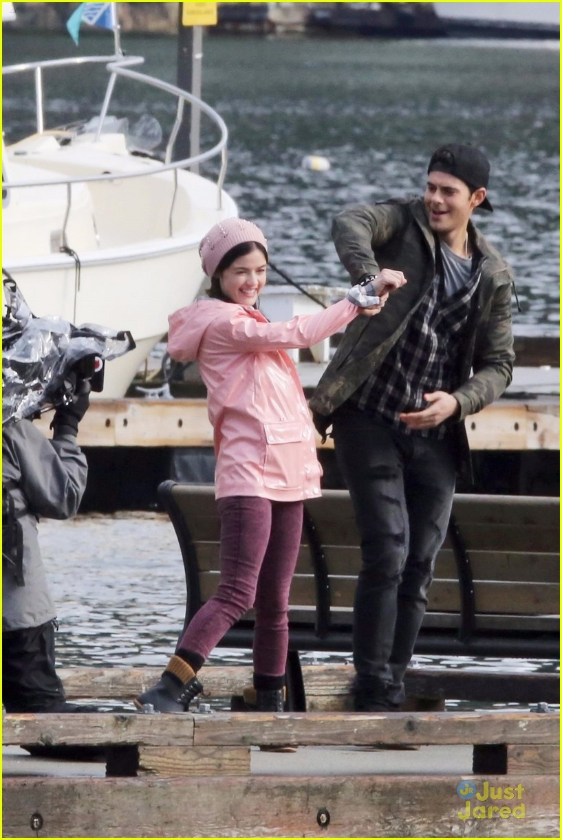 Lucy Hale & Jayson Blair Have Fun Filming 'Life Sentence' On The Dock ...