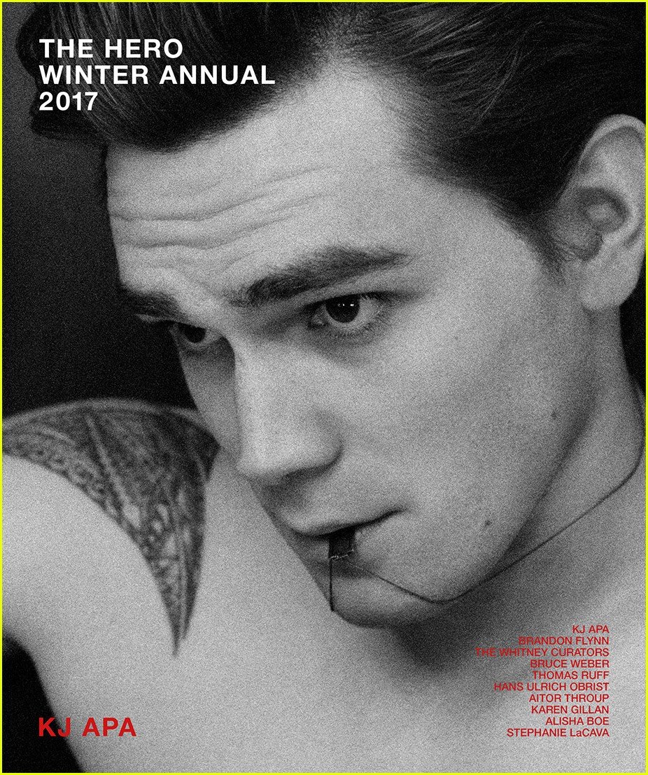KJ Apa Goes Shirtless For First Ever 'The Hero Winter Annual' Magazine ...