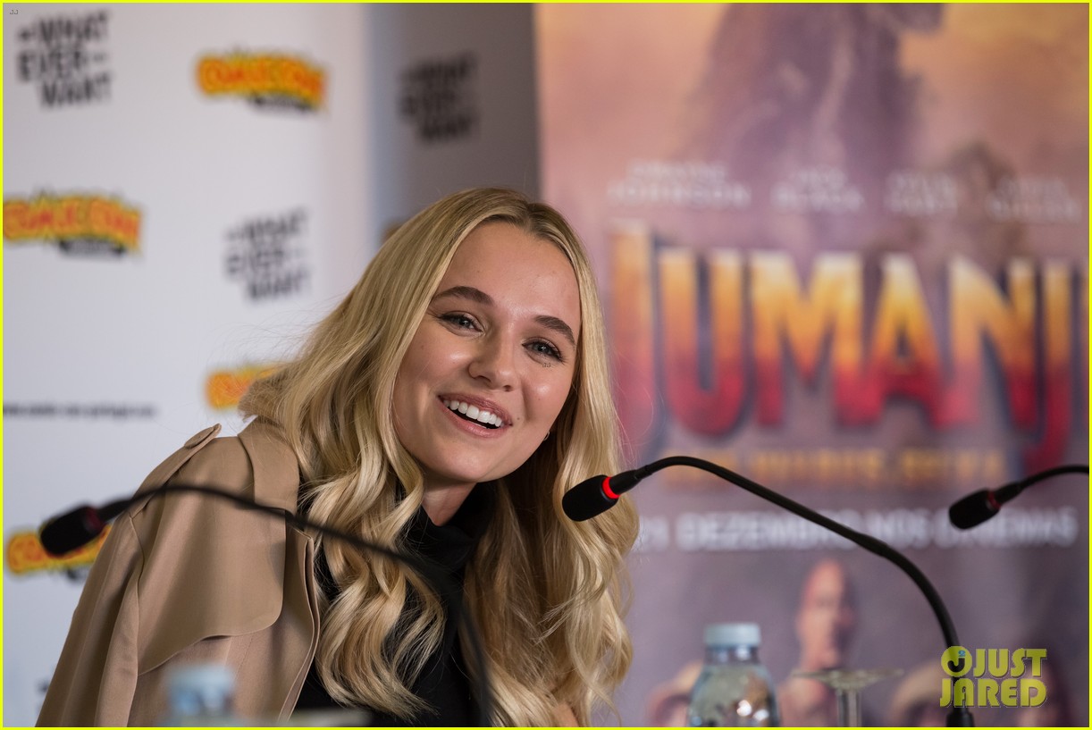 Full Sized Photo of madison iseman promotes jumanji comic con portugal ...