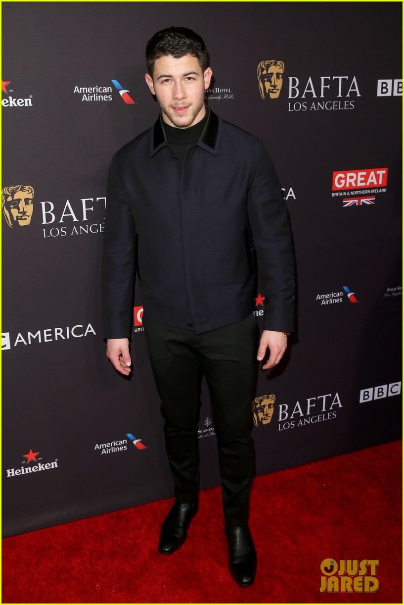 Katherine Langford & Nick Jonas Pose Together at BAFTA Tea Party ... Katherine Langford & Nick Jonas Pose Together at BAFTA Tea Party ...