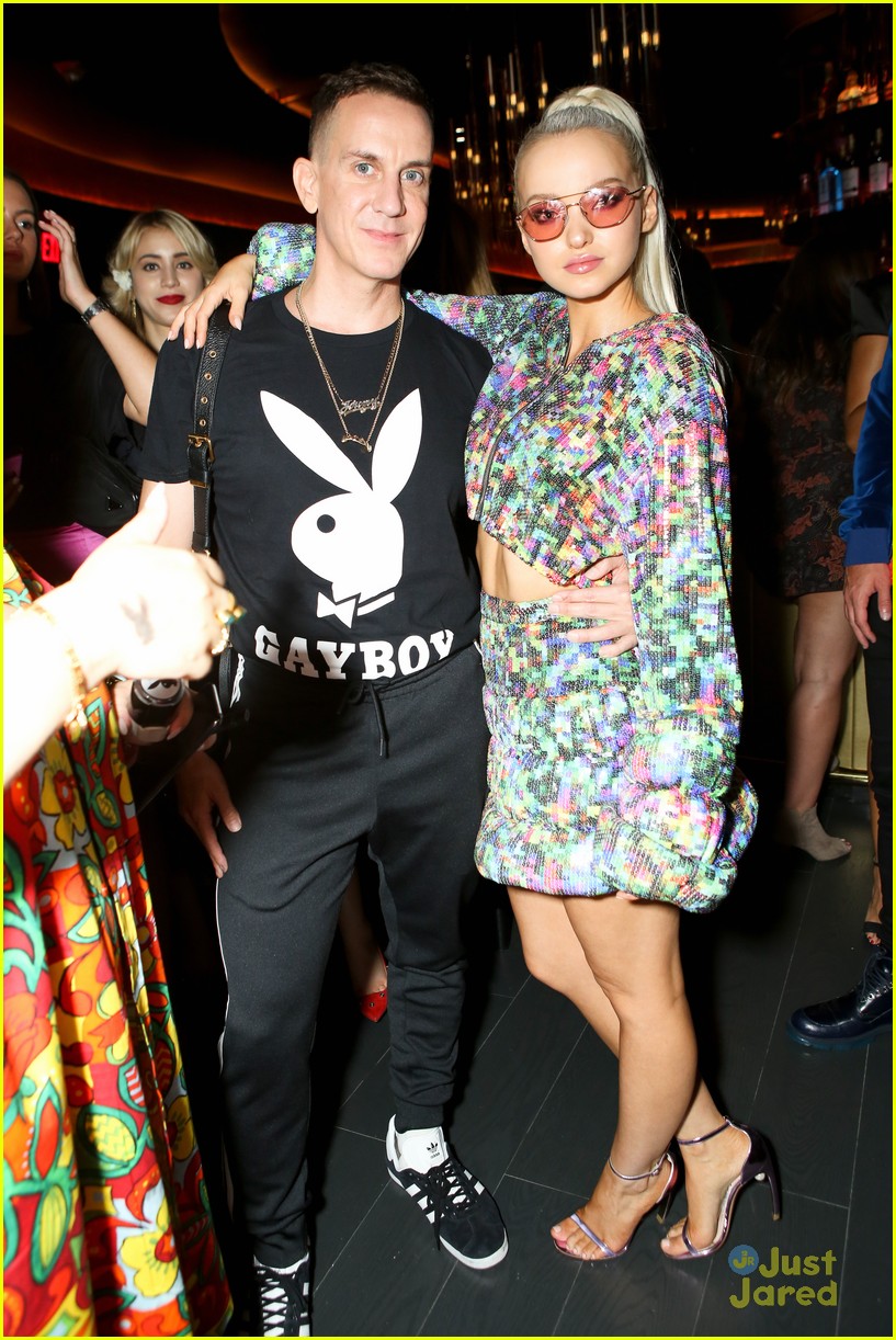 Dove Cameron Wears Cool & Colorful Look to Jeremy Scott's NYFW Show ...