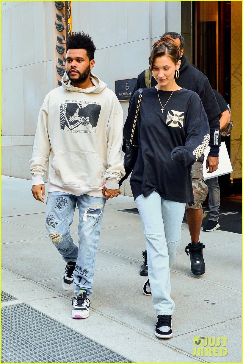 The Weeknd & Bella Hadid Look Cute Together Hand In Hand in NYC ...