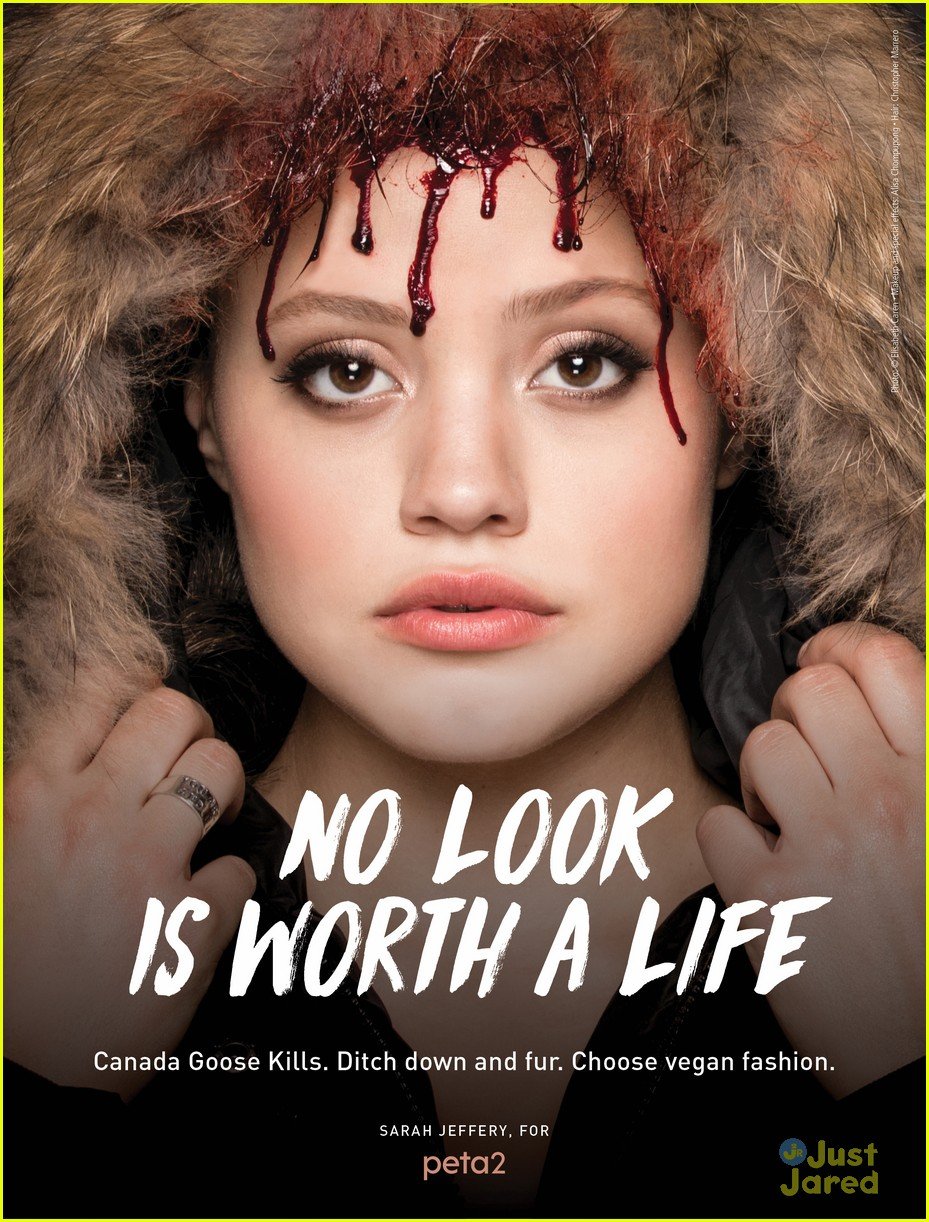Sarah Jeffery Has Blood Dripping Down Her Face in Peta2's New Campaign ...