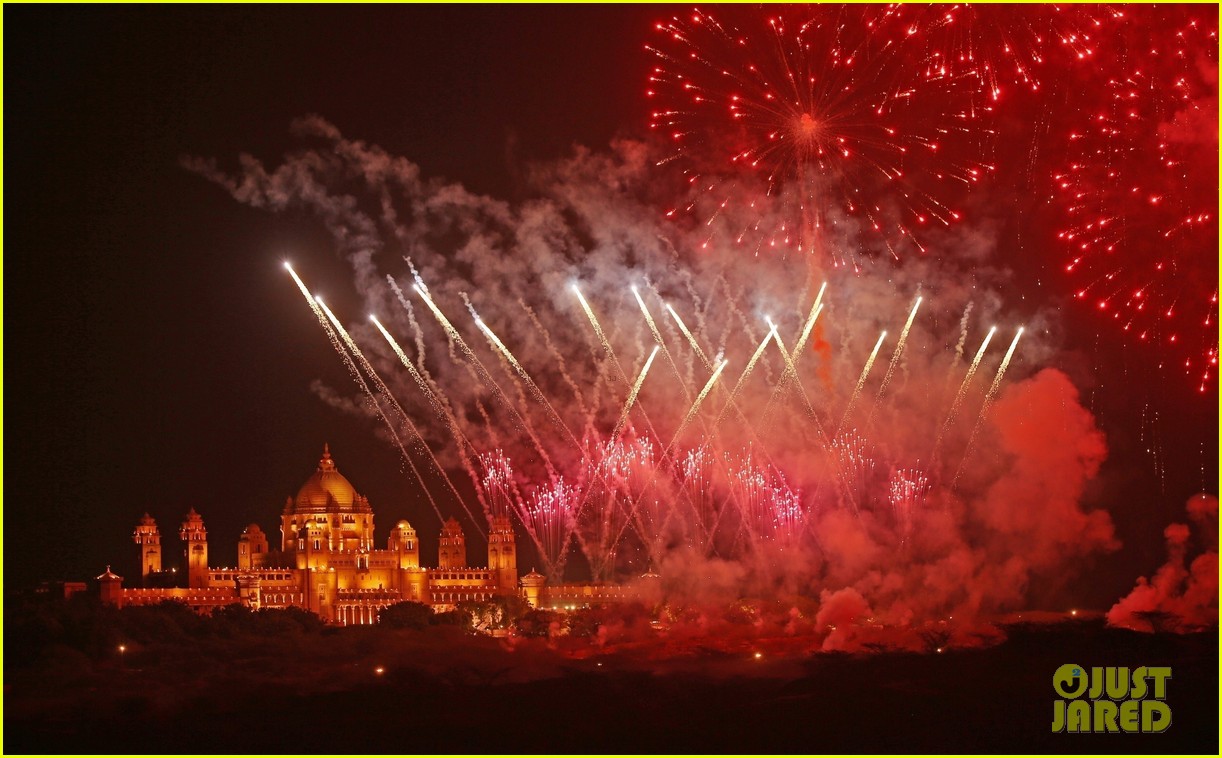 Nick Jonas & Priyanka Chopra Light Up the Sky with Fireworks at Their ...