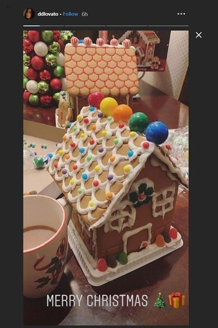 Demi Lovato Celebrates Holiday Season by Making Gingerbread Houses ...