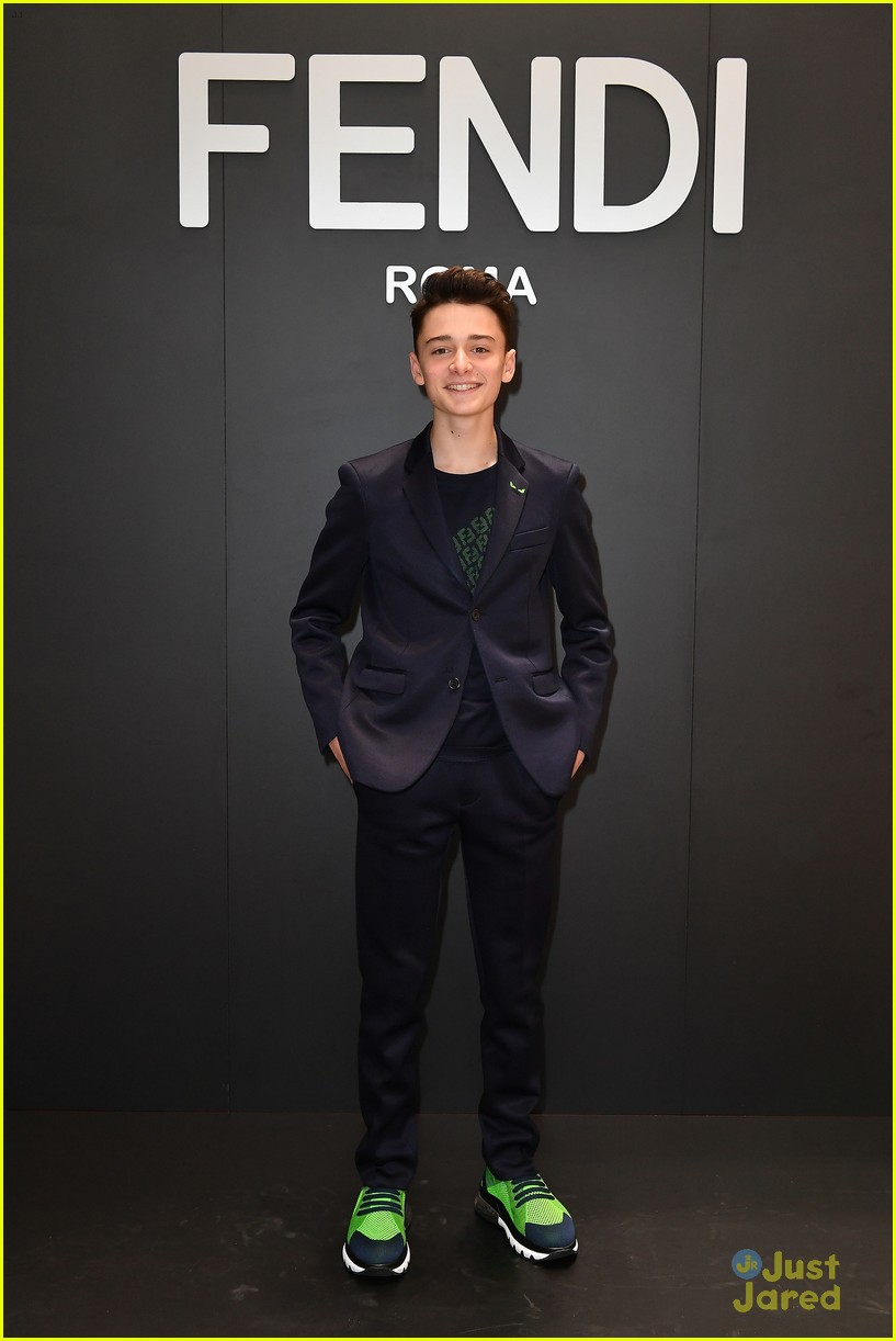 Kiernan Shipka Joins Rob Raco & Noah Schnapp at Fendi Show in Milan ...