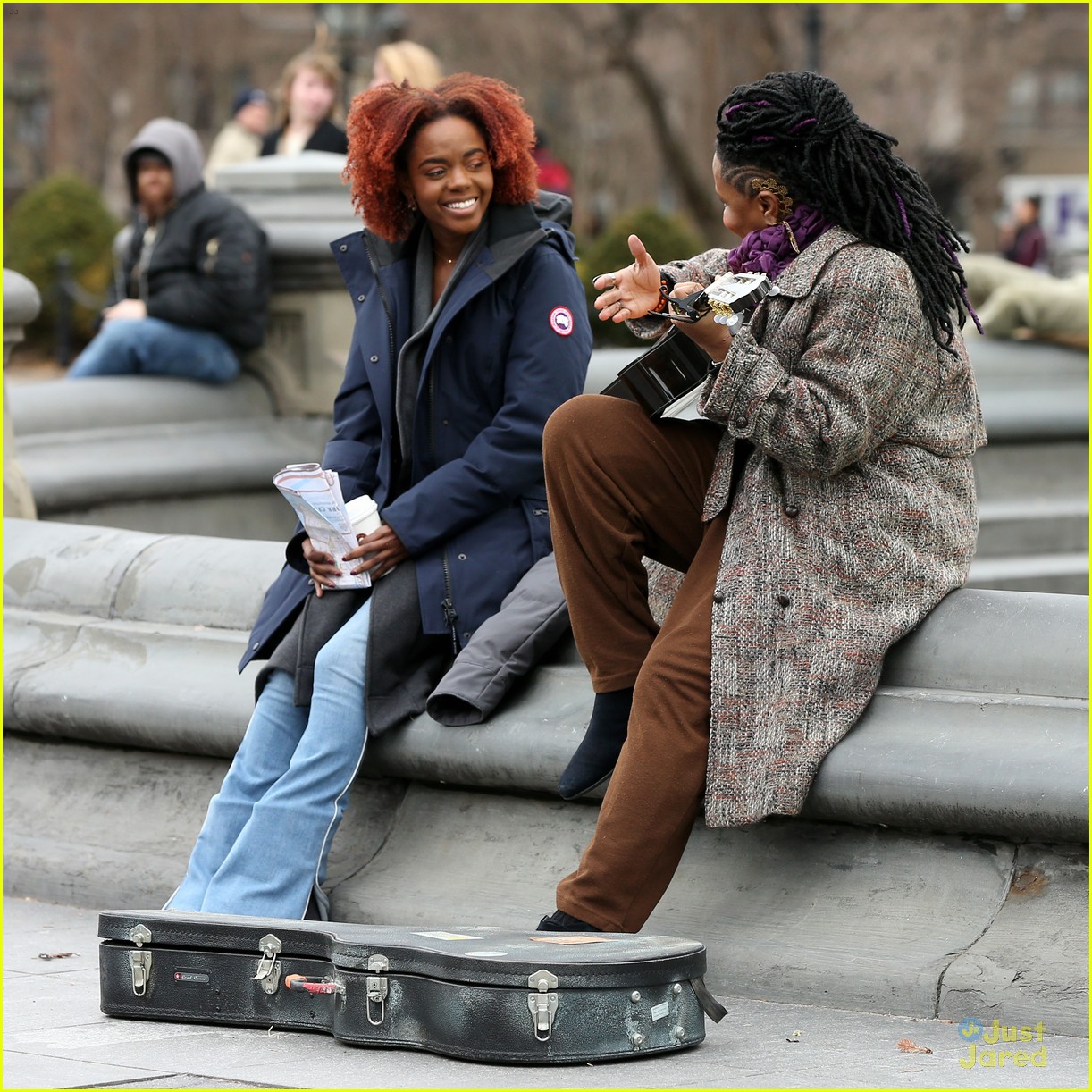 Ashleigh Murray Films New Scenes in Washington Square Park for 'Katy ...