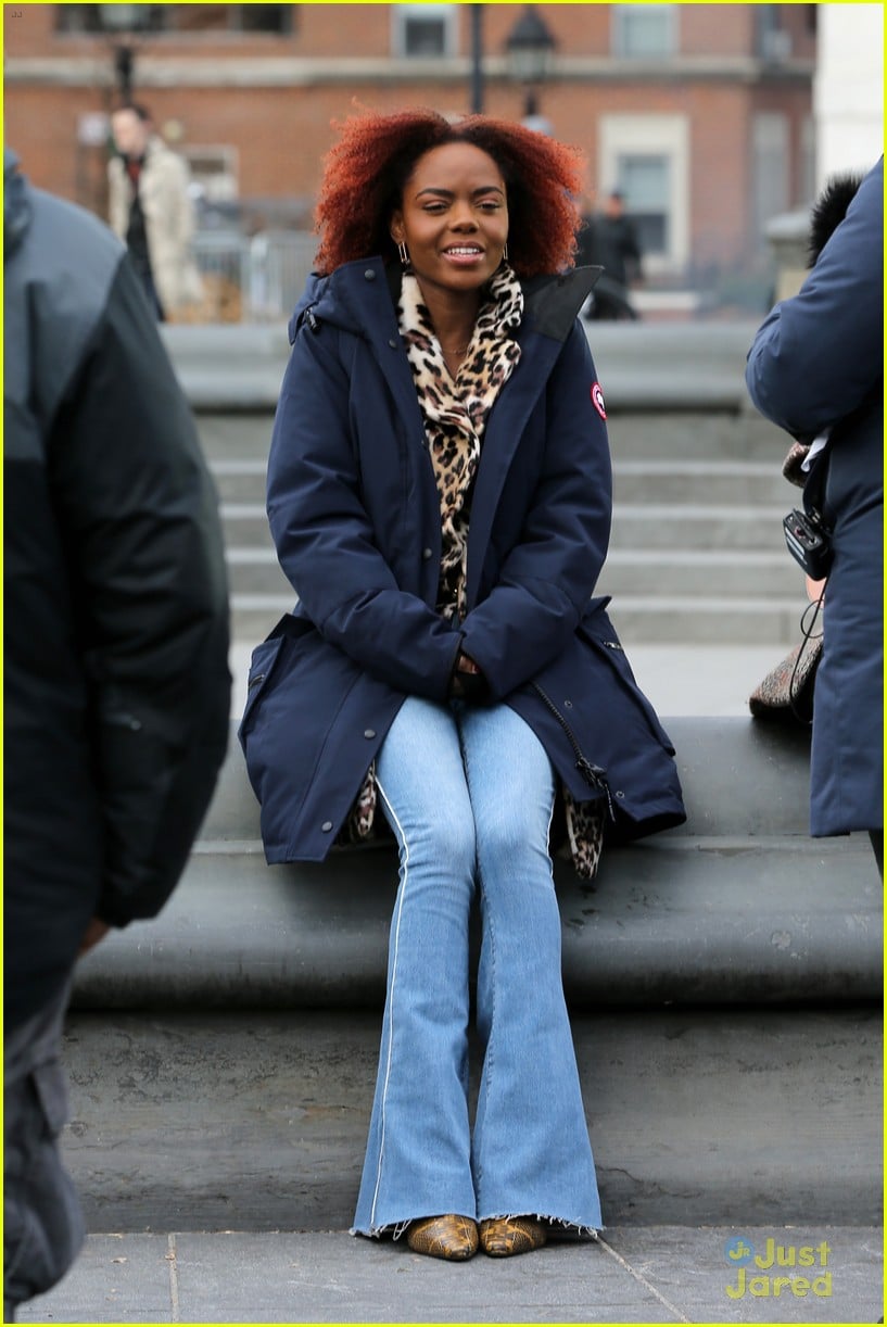 Ashleigh Murray Films New Scenes in Washington Square Park for 'Katy ...