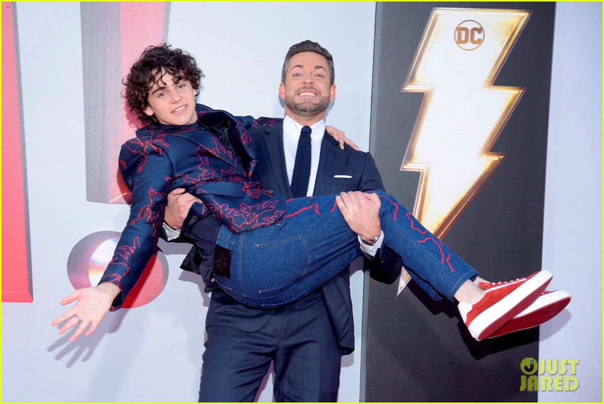 Asher Angel & Jack Dylan Grazer Hug It Out at 'Shazam!' Premiere in ...