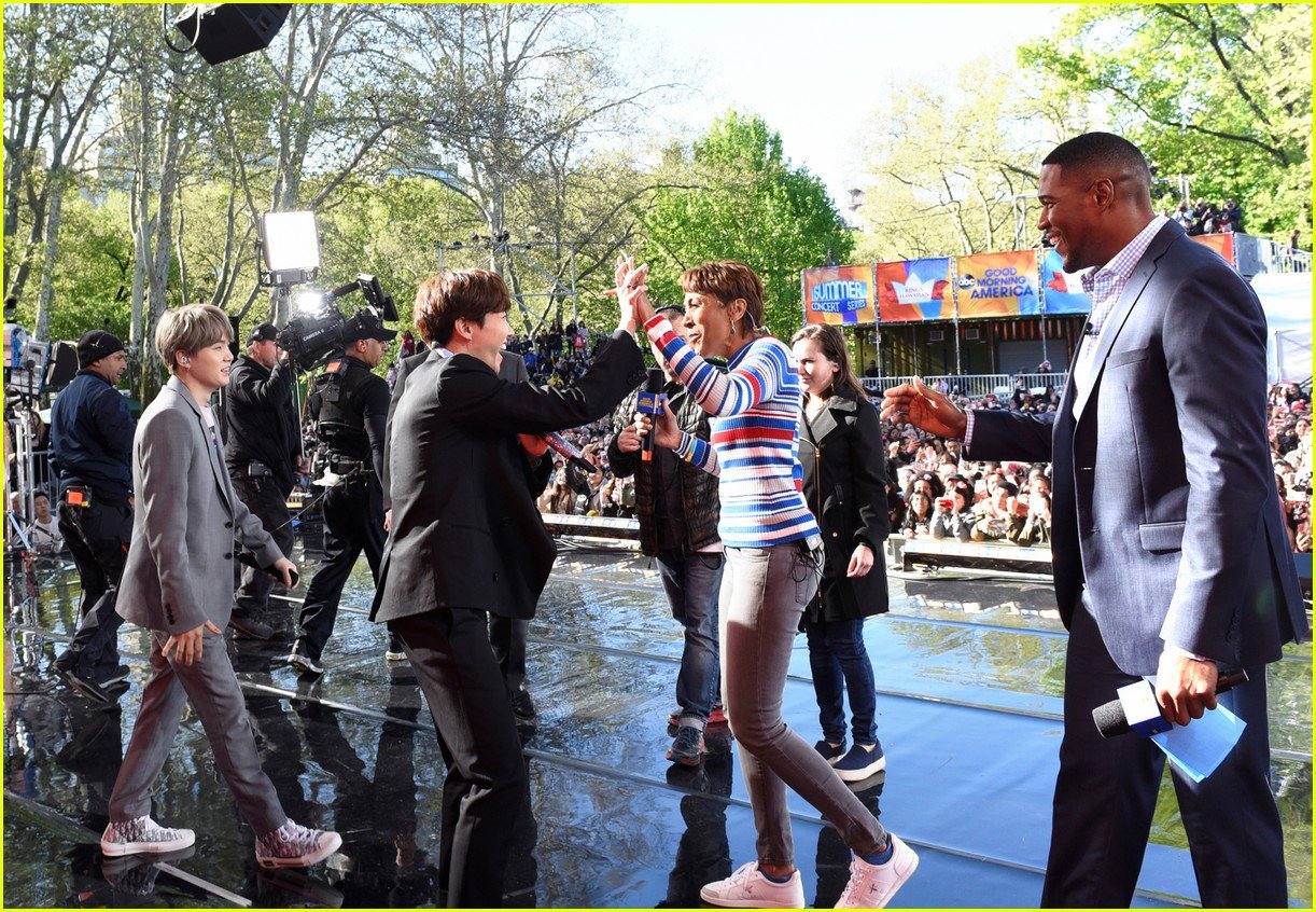 Full Sized Photo of bts perform good morning america summer concert ...
