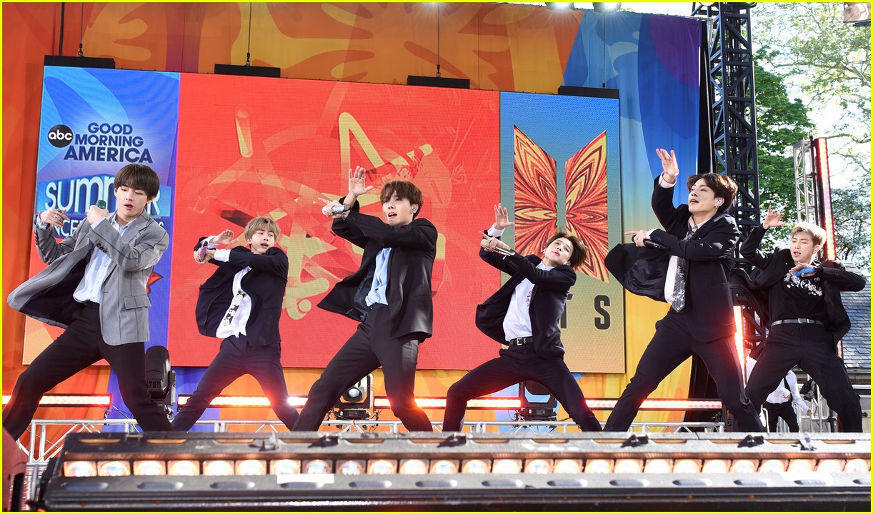 Full Sized Photo of bts perform good morning america summer concert ...