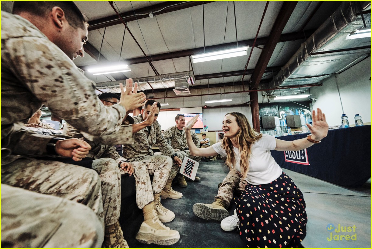 Candice Patton, Danielle Panabaker & Nafessa Williams Visit Troops in ...