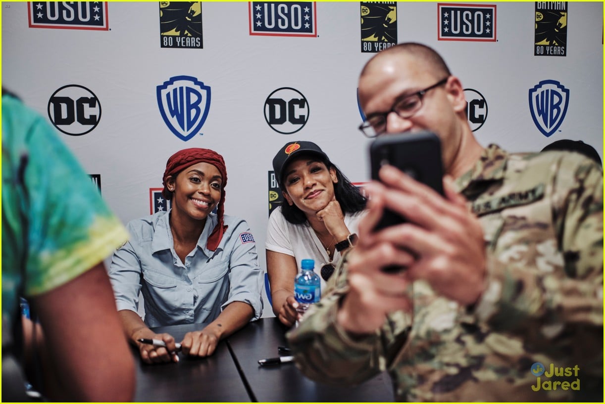 Candice Patton, Danielle Panabaker & Nafessa Williams Visit Troops in ...
