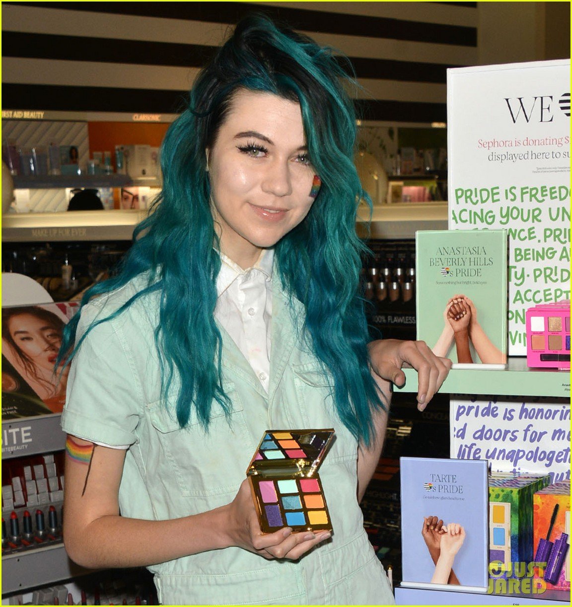 Jessie Paege Celebrates the Launch of Her Let it Rain-bow Tarte Pride ...