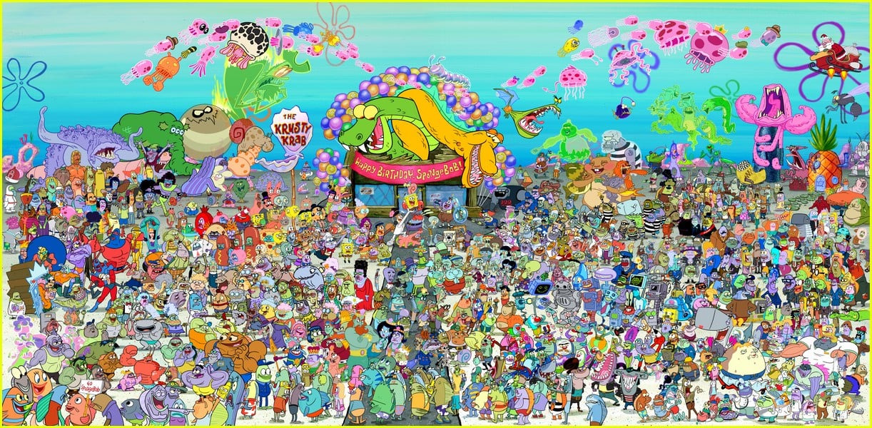 Spongebob Squarepants Shares New Poster With Every Single Character ... Spongebob Squarepants Shares New Poster With Every Single Character ...