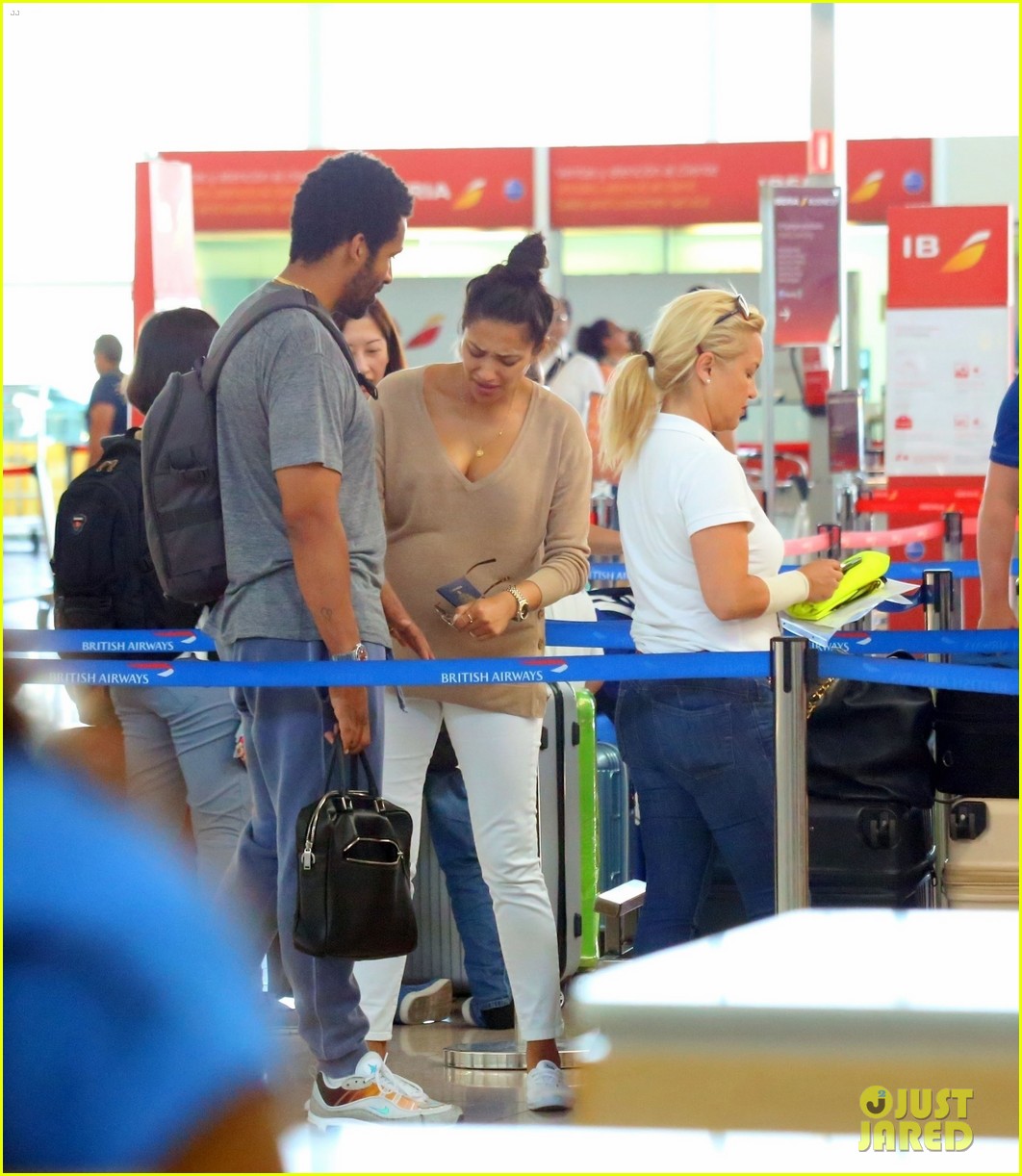 Pregnant Shay Mitchell Laughs At Partner Matte Babel At The Airport ...