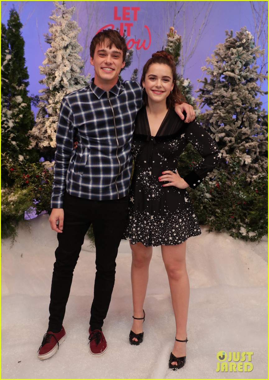 Full Sized Photo of kiernan shipka isabela merced let it snow photocall ...