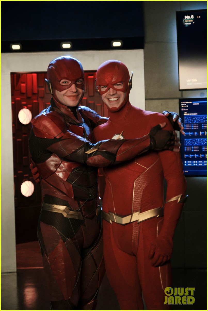 Grant Gustin & Ezra Miller Come Face-to-Face as The Flash! | Photo ...