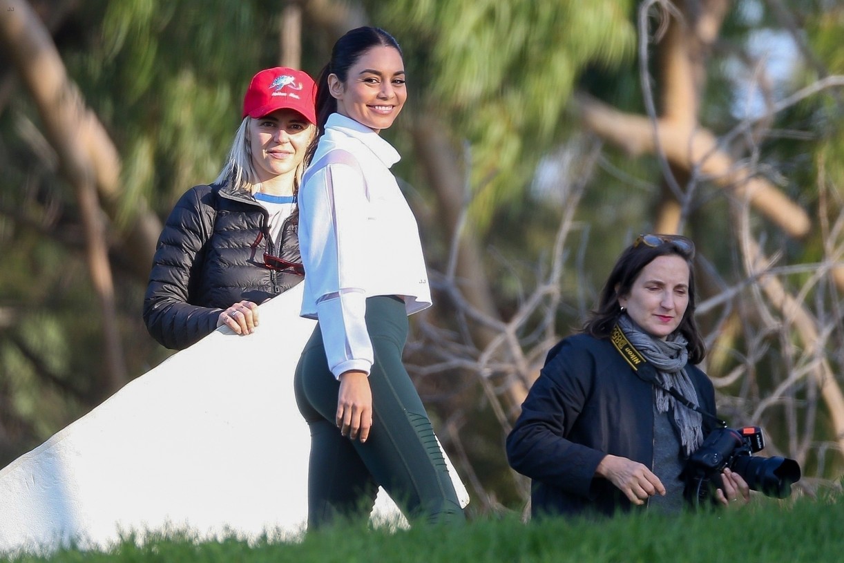 Vanessa Hudgens & Makeup Artist Allan Avendano Laugh It Out During Avia ...