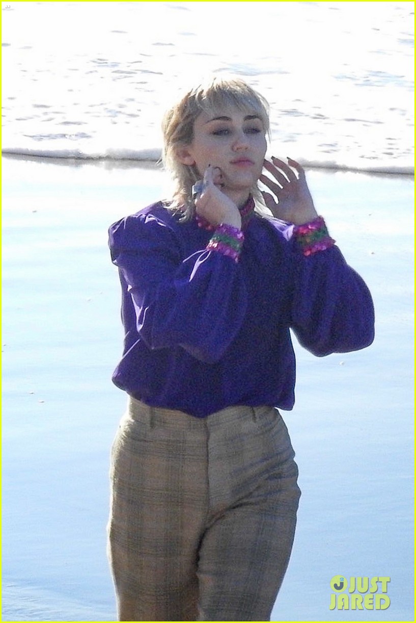 Full Sized Photo of miley cyrus filming new music video at beach 06 ...