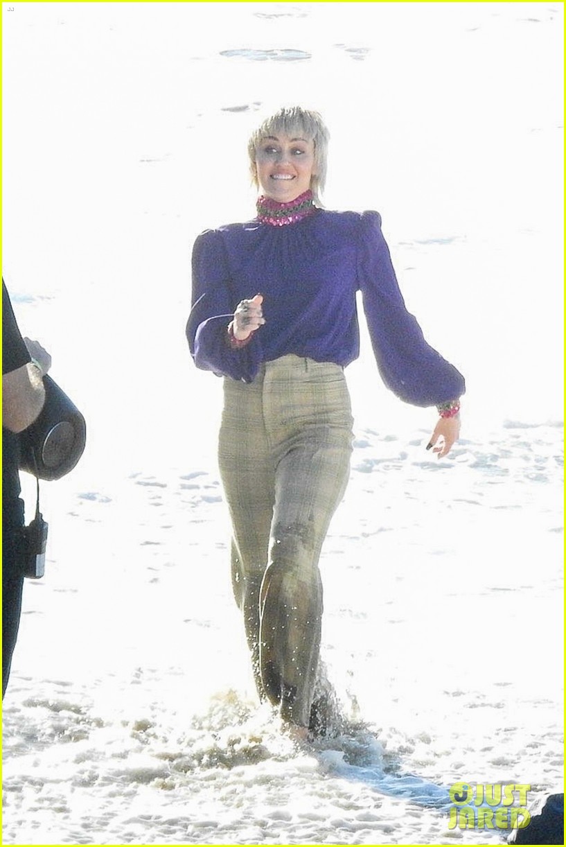 Full Sized Photo of miley cyrus filming new music video at beach 08 ...