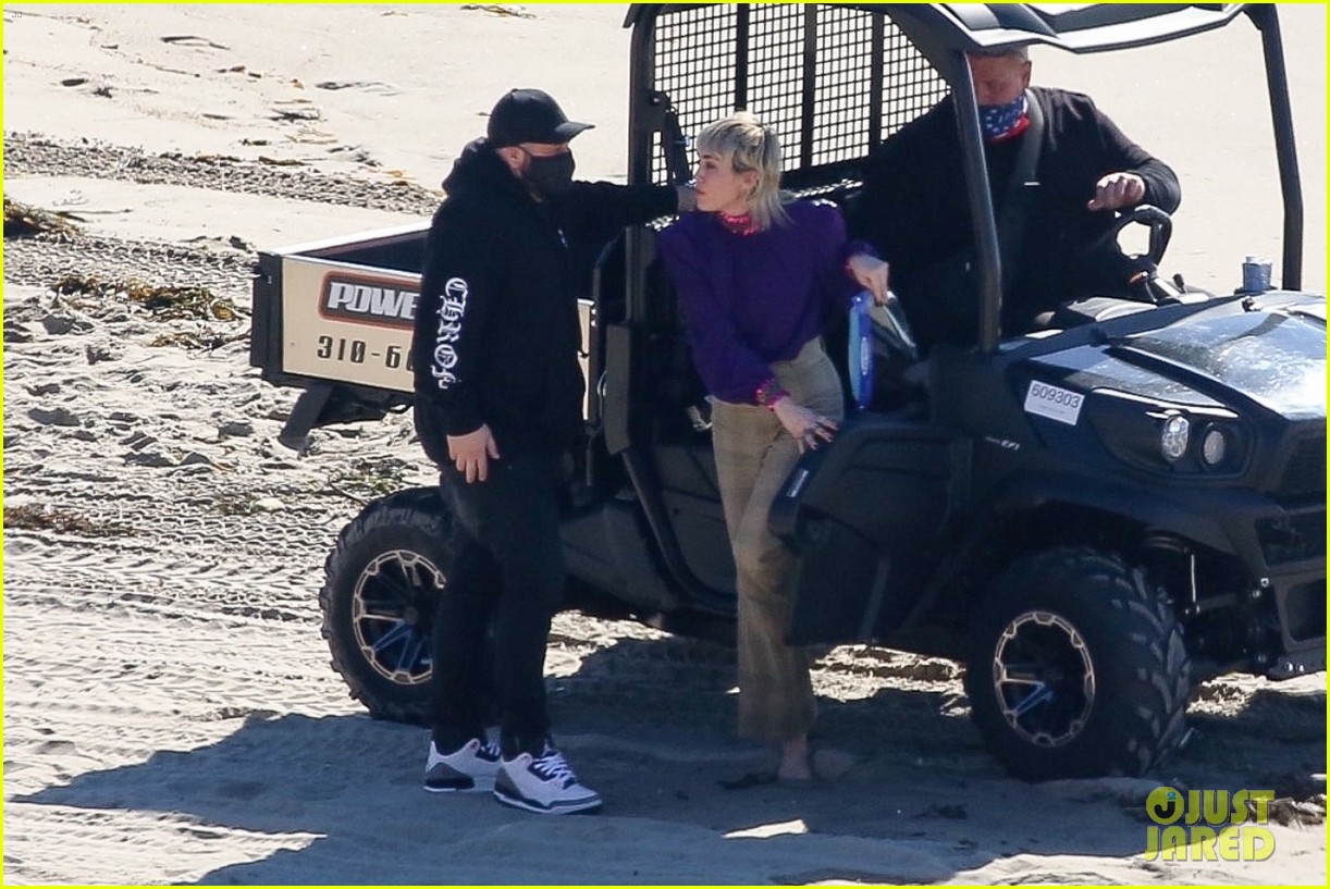 Full Sized Photo of miley cyrus filming new music video at beach 114 ...
