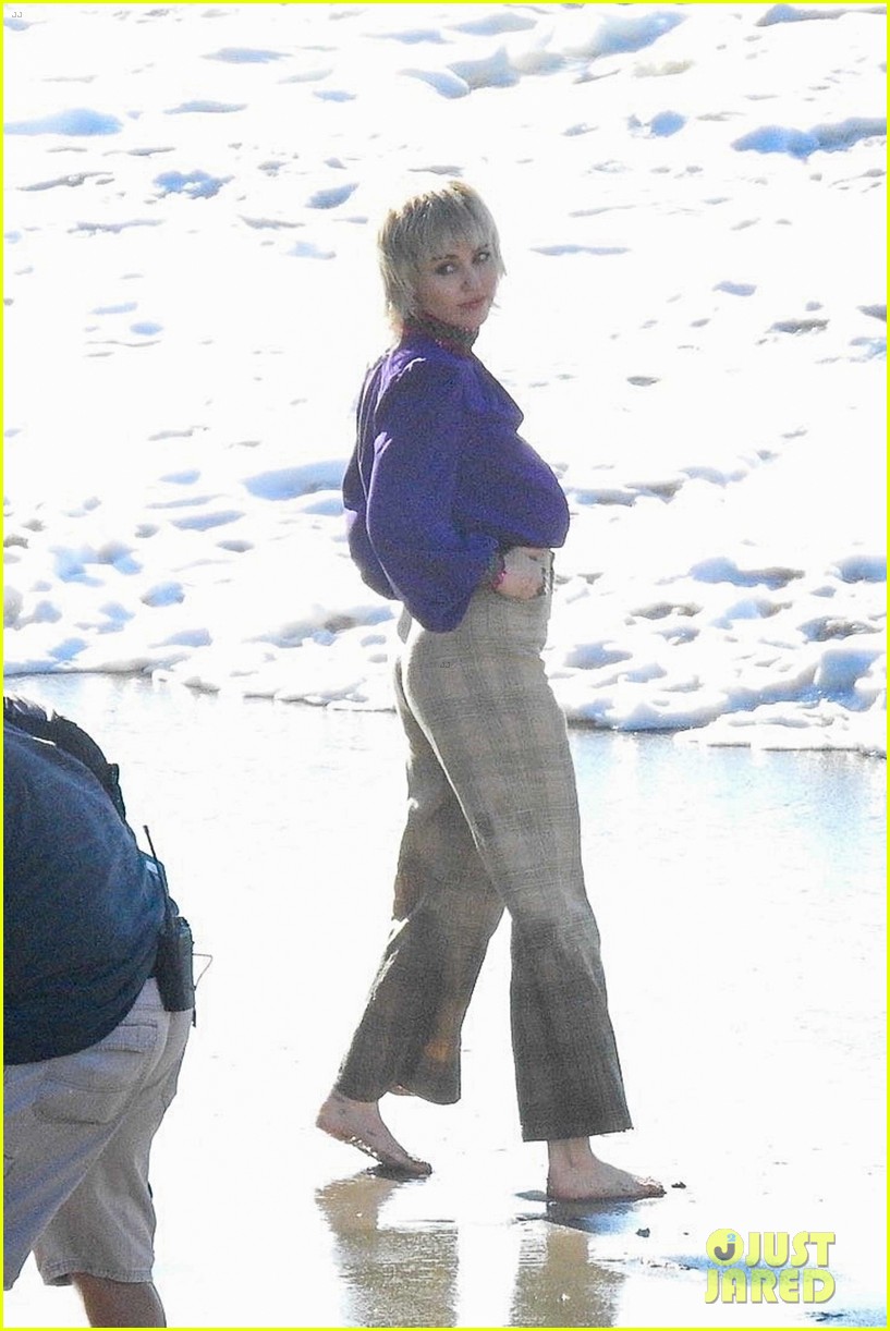 Full Sized Photo of miley cyrus filming new music video at beach 23 ...