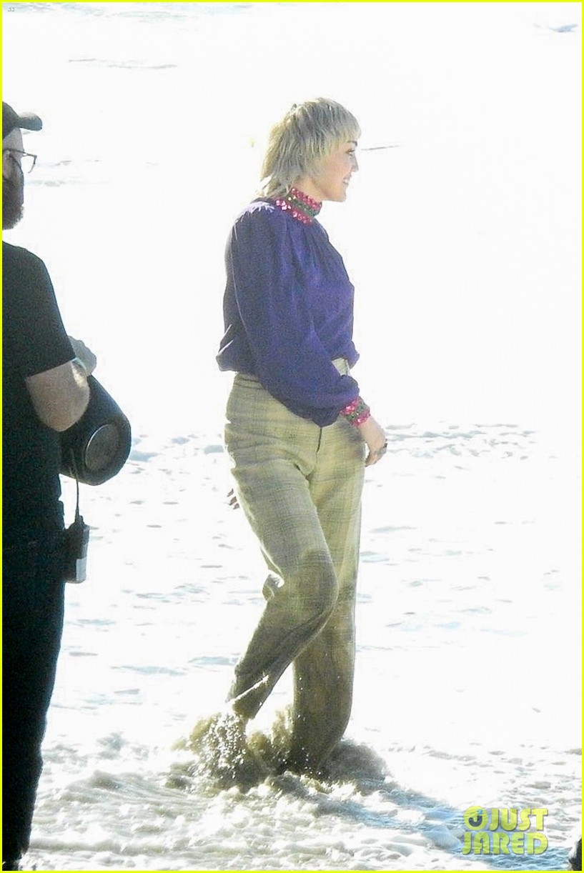 Full Sized Photo of miley cyrus filming new music video at beach 28 ...