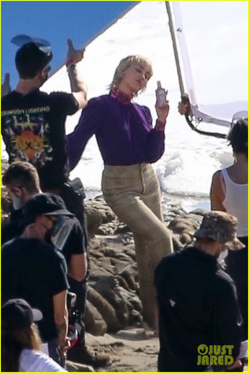 Full Sized Photo of miley cyrus filming new music video at beach 48 ...