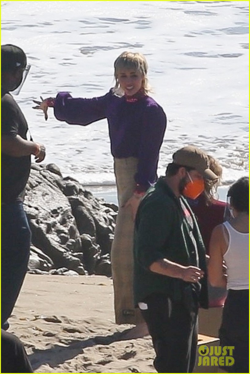 Full Sized Photo of miley cyrus filming new music video at beach 71 ...