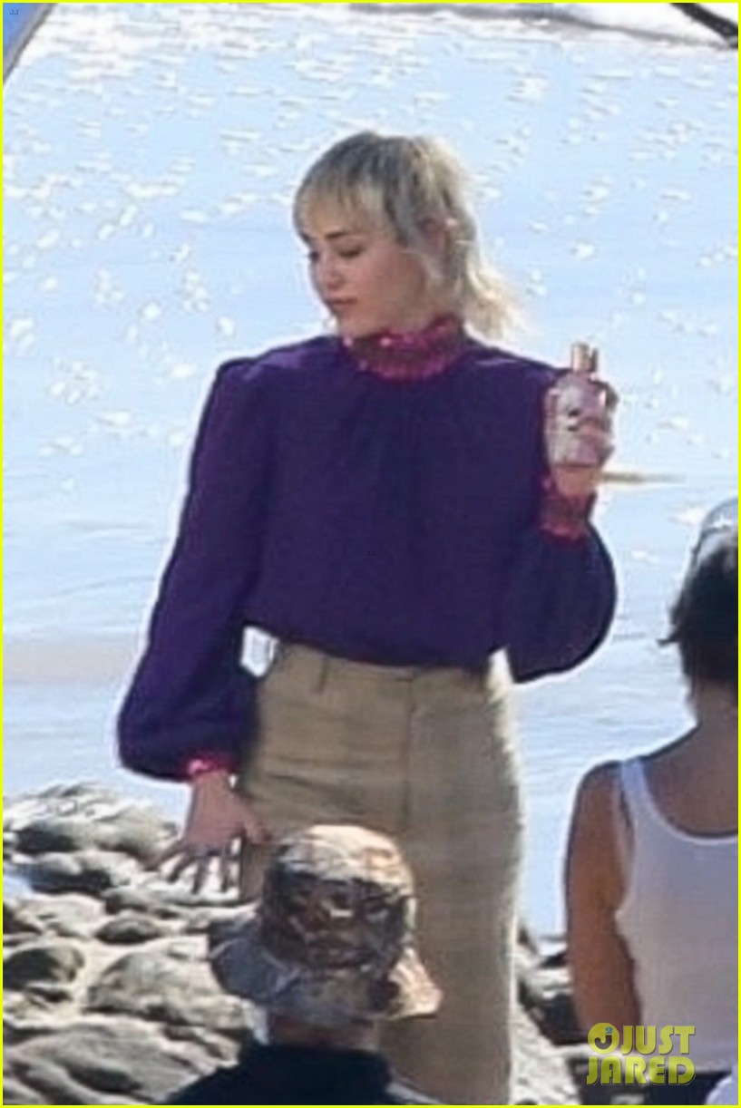 Full Sized Photo of miley cyrus filming new music video at beach 76 ...