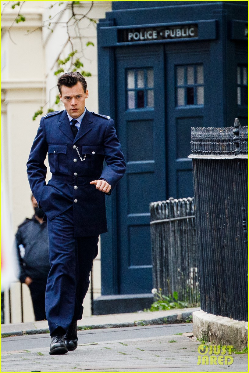 Harry Styles Wears Full Policeman Uniform in New Set Photos with David ...