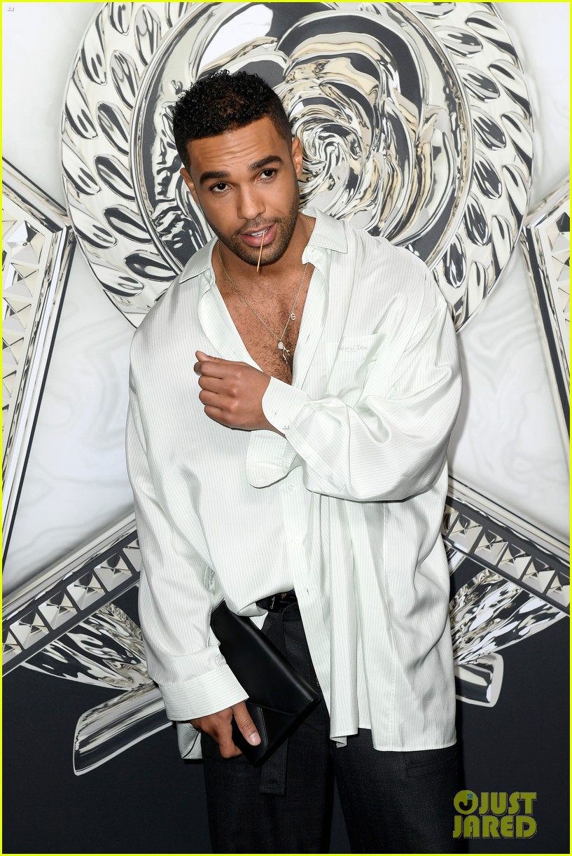 Thomas Doherty Sports a Different Look at Dior Homme Fashion Show ...