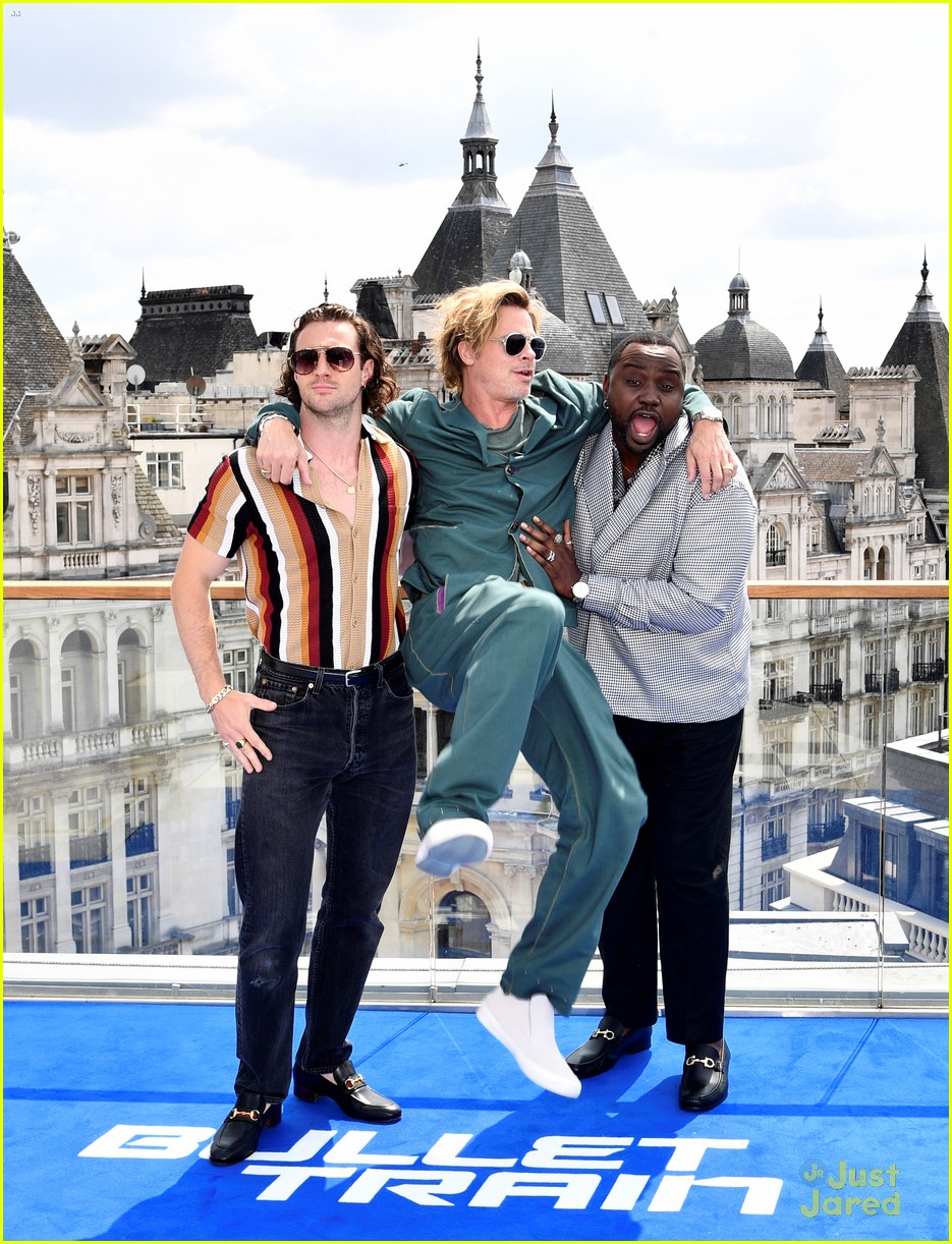 Joey King & Brad Pitt Jump Into London 'Bullet Train' Photo Call ...