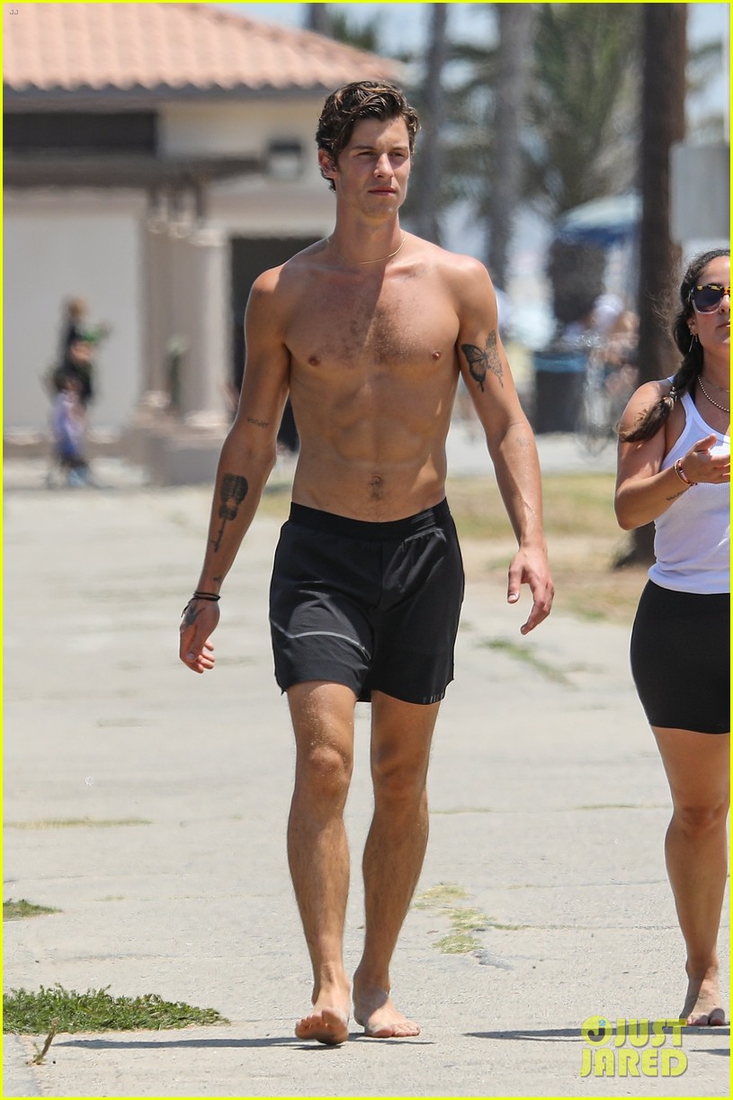 Full Sized Photo of shawn mendes goes shirtless for walk with friends ... Full Sized Photo of shawn mendes goes shirtless for walk with friends ...