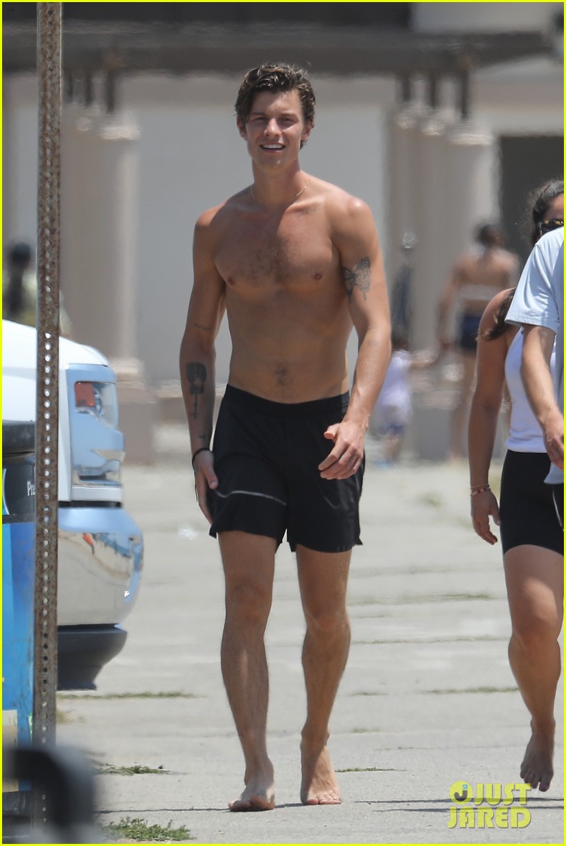 Full Sized Photo of shawn mendes goes shirtless for walk with friends ... Full Sized Photo of shawn mendes goes shirtless for walk with friends ...
