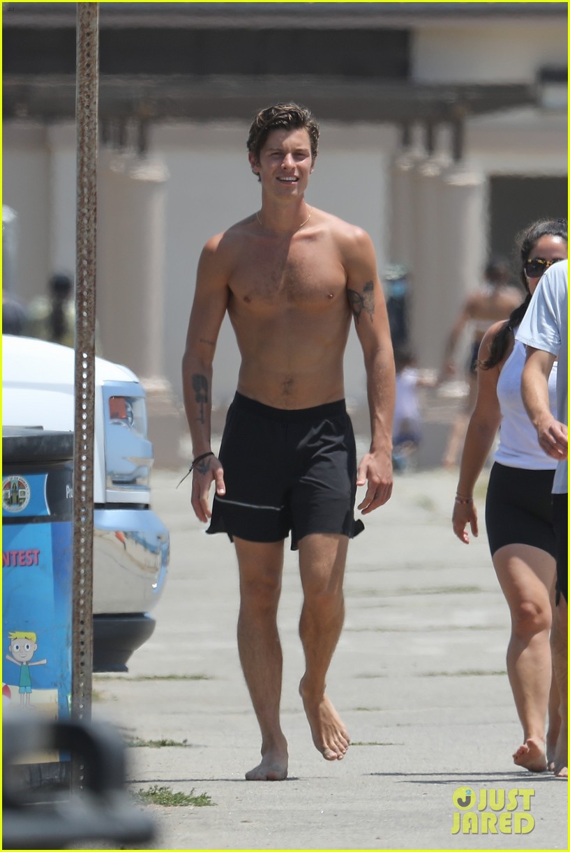 Full Sized Photo of shawn mendes goes shirtless for walk with friends ... Full Sized Photo of shawn mendes goes shirtless for walk with friends ...
