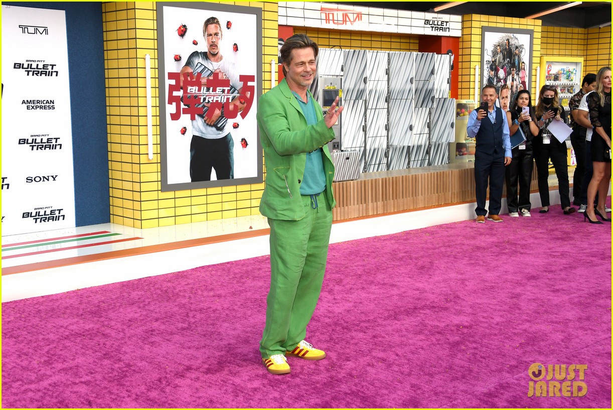 Full Sized Photo of joey king logan lerman bullet train premiere la 21 ...