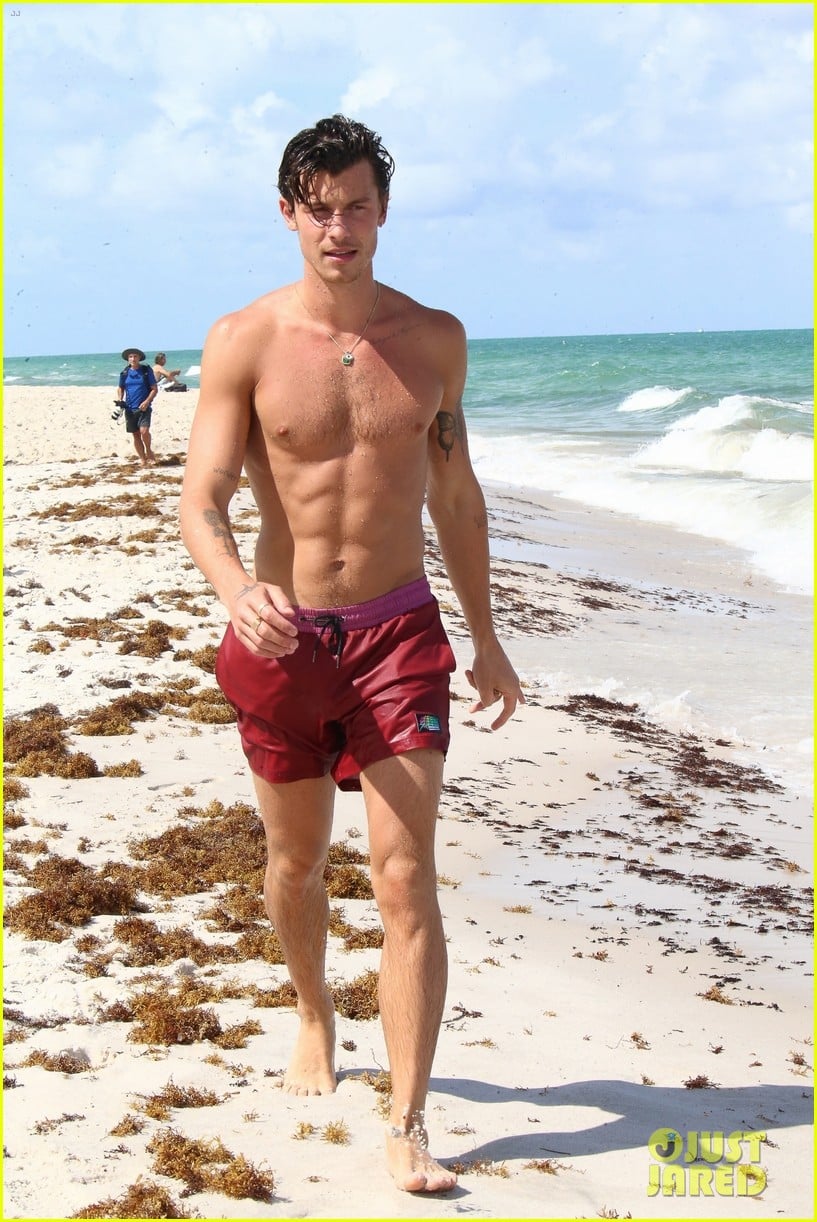 Shawn Mendes Spotted Shirtless at the Beach Ahead of 24th Birthday ...