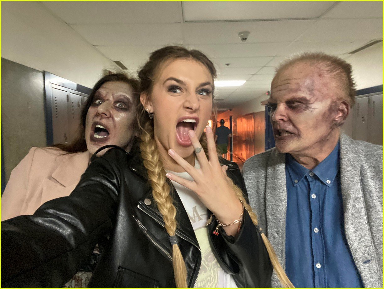 Full Sized Photo of madi monroe shares photos from the set of zombie ...
