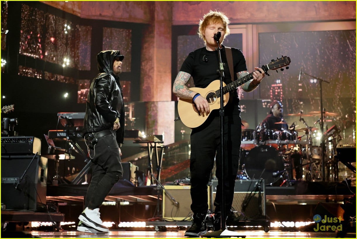 Full Sized Photo of olivia rodrigo meets up with ed sheeran at rock n ...