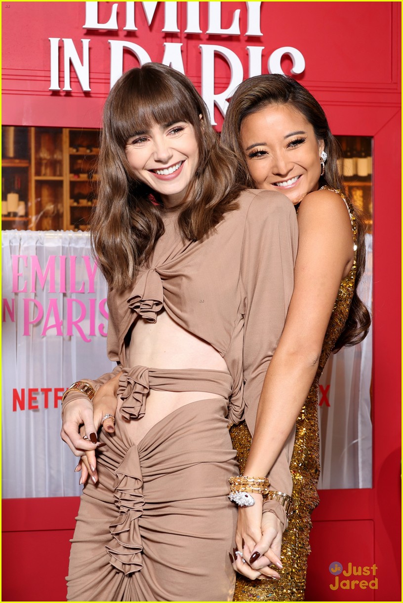 Lily Collins & Ashley Park Share Cute Moment at 'Emily In Paris' Season ...